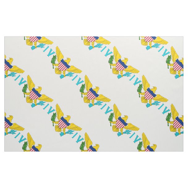 US Virgin Islands Flag USVI Madras Plaid Fabric | Zazzle