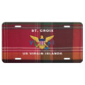 US Virgin Islands Flag St. Croix Madras Plaid USVI License Plate | Zazzle