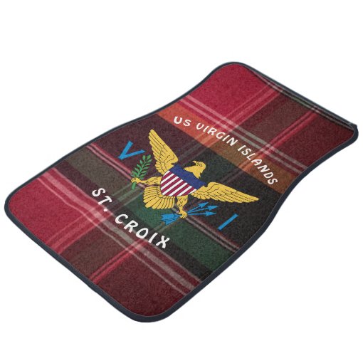 US Virgin Islands Flag St. Croix USVI Madras Car Floor Mat | Zazzle