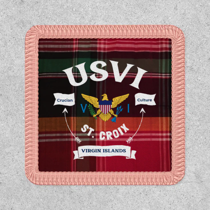 US Virgin Islands Flag St. Croix USVI Madras Patch | Zazzle