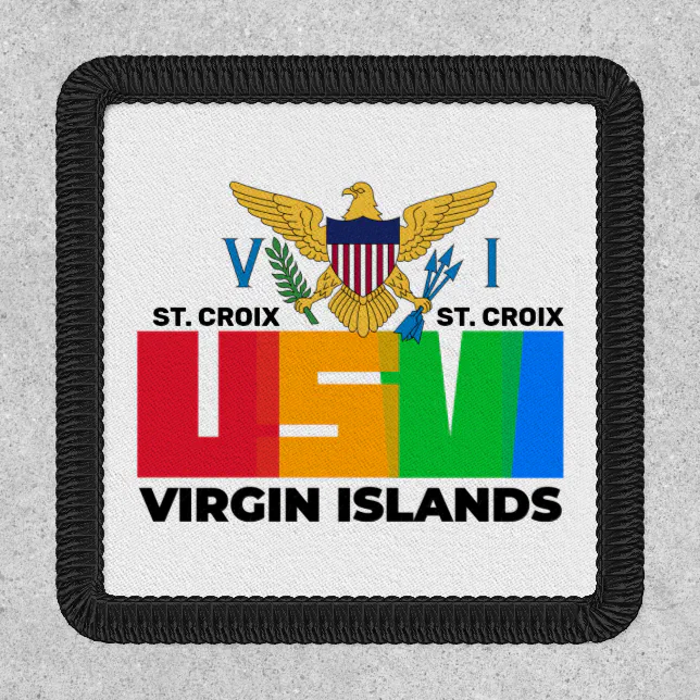 US Virgin Islands Flag St. Croix USVI Tropical Patch | Zazzle