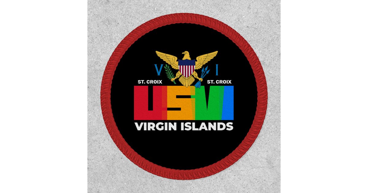 US Virgin Islands Flag St. Croix USVI Tropical Patch | Zazzle