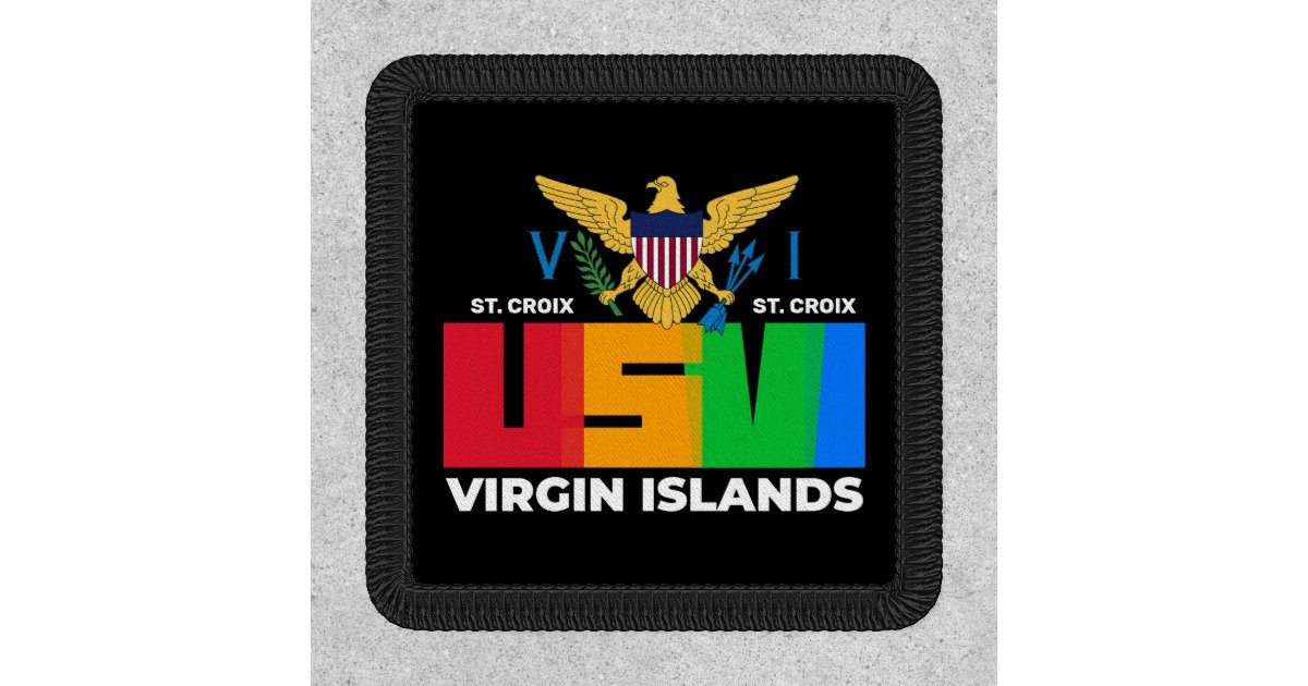 US Virgin Islands Flag St. Croix USVI Tropical Patch | Zazzle