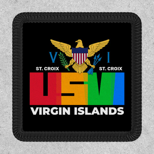 US Virgin Islands Flag St. Croix USVI Tropical Patch | Zazzle