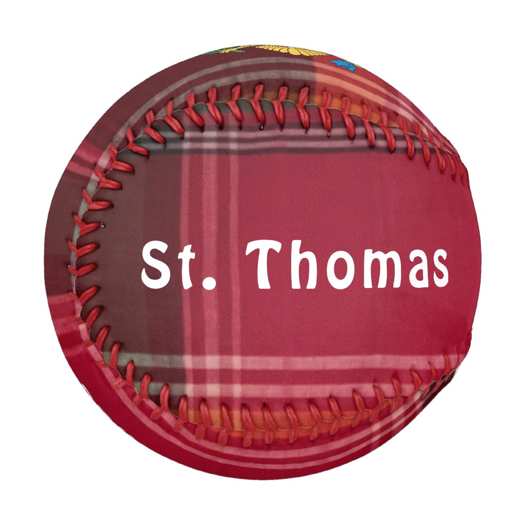 US Virgin Islands Flag St. Thomas USVI Madras Baseball | Zazzle