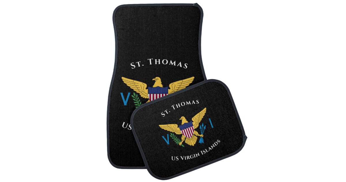 US Virgin Islands Flag St. Thomas USVI Tropical Car Floor Mat | Zazzle