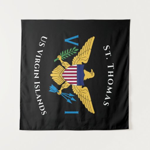 US Virgin Islands Flag St. Thomas USVI Tropical Tapestry | Zazzle