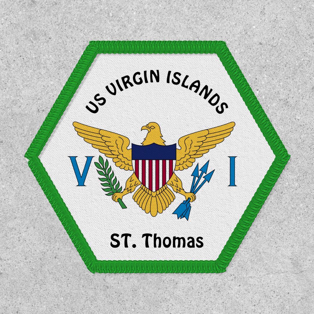 US Virgin Islands Flag USVI St. Thomas Patch | Zazzle