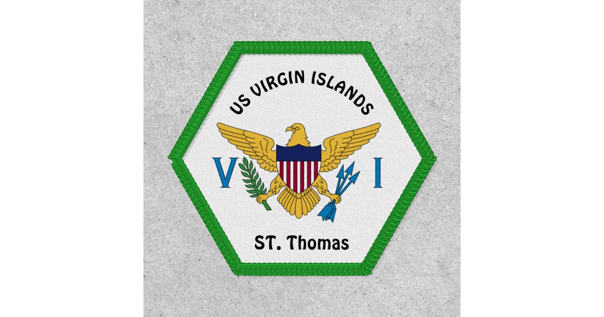 US Virgin Islands Flag USVI St. Thomas Patch | Zazzle