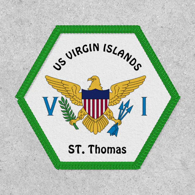 US Virgin Islands Flag USVI St. Thomas Patch | Zazzle