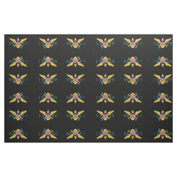 US Virgin Islands Flag USVI Madras Plaid Fabric | Zazzle