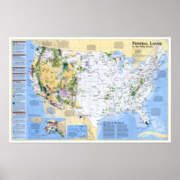 " USA: 1996/today - Federal Lands Map... Poster | Zazzle