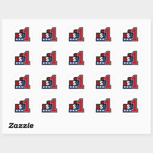 USA #1 stickers | Zazzle