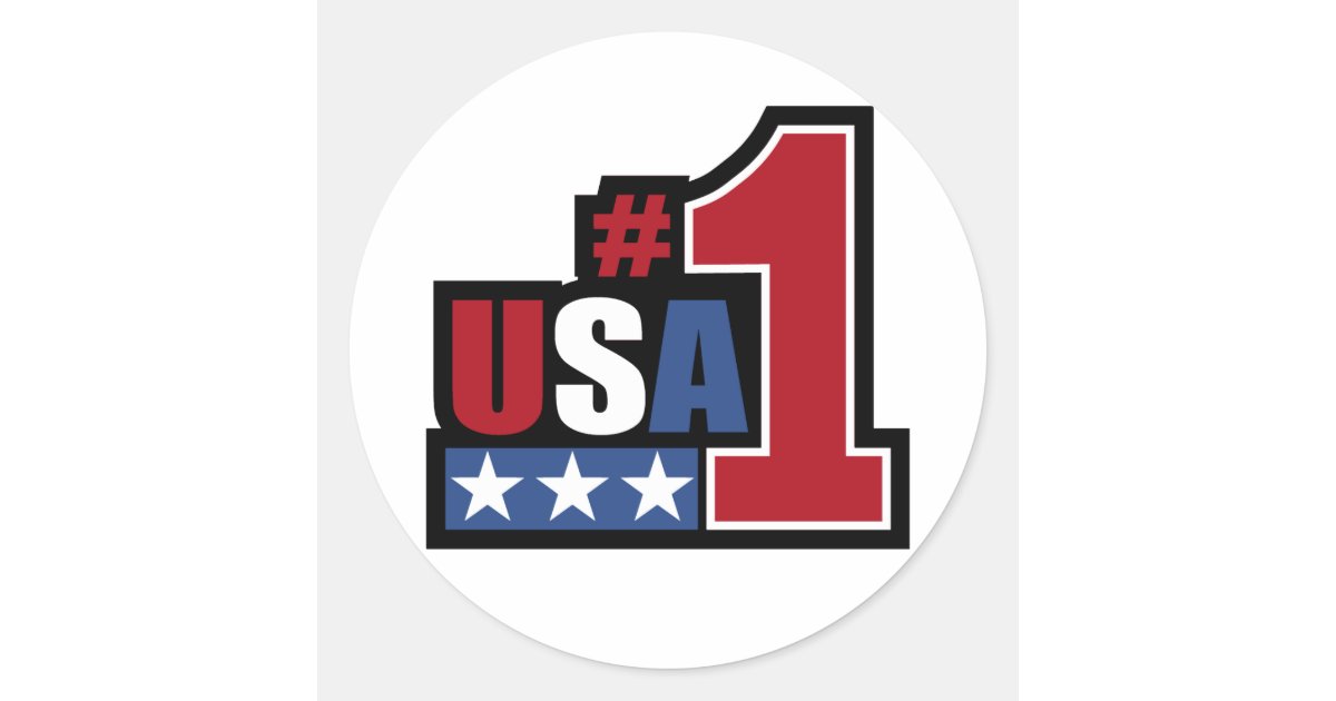 USA #1 stickers | Zazzle