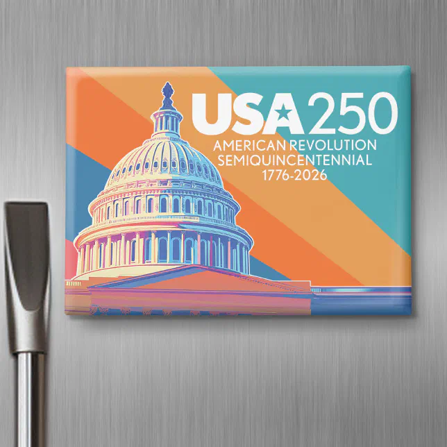 USA 250 Birthday Capital - America Celebration Magnet | Zazzle
