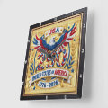 USA 250th Anniversary Heritage Eagle Square Wall Clock | Zazzle