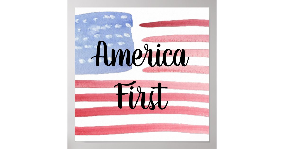 USA America First Poster | Zazzle