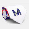 USA America Flag Old Glory Patriotic Monogram Neck Tie | Zazzle