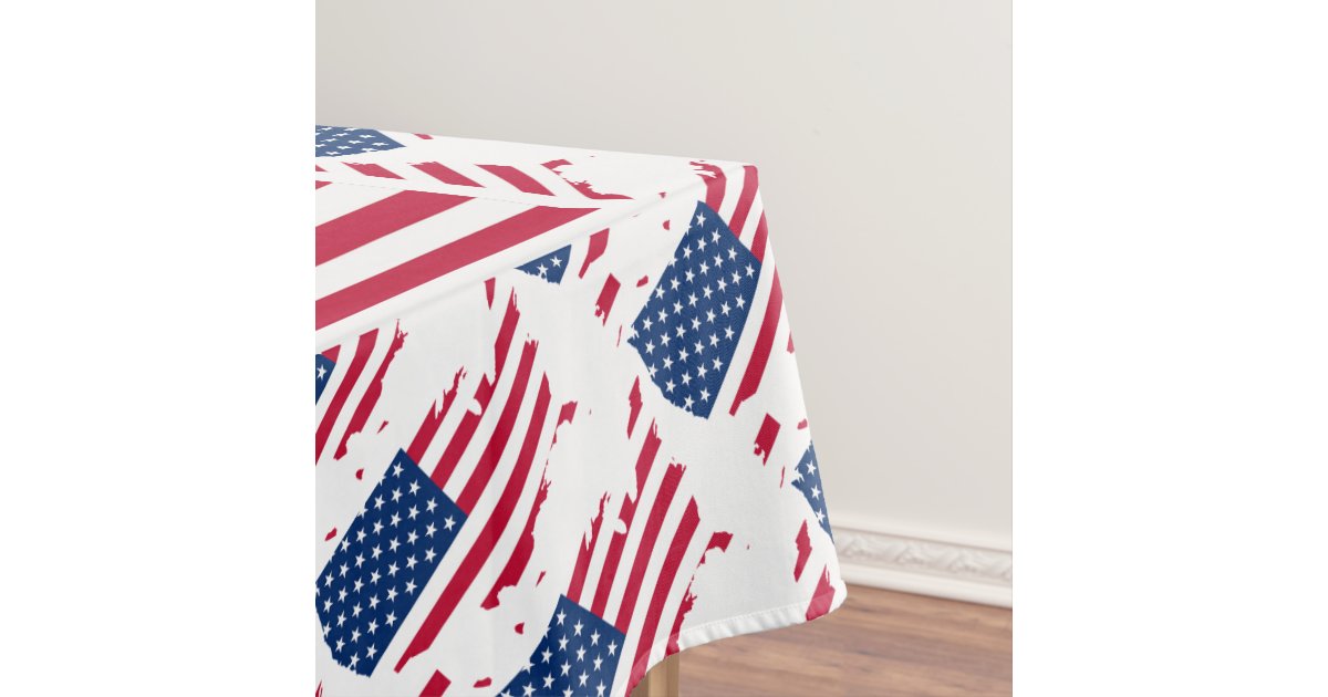 USA AMERICA FLAG Patriotic Tablecloth | Zazzle