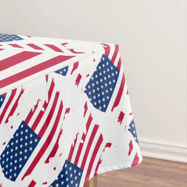 USA AMERICA FLAG Patriotic Tablecloth | Zazzle