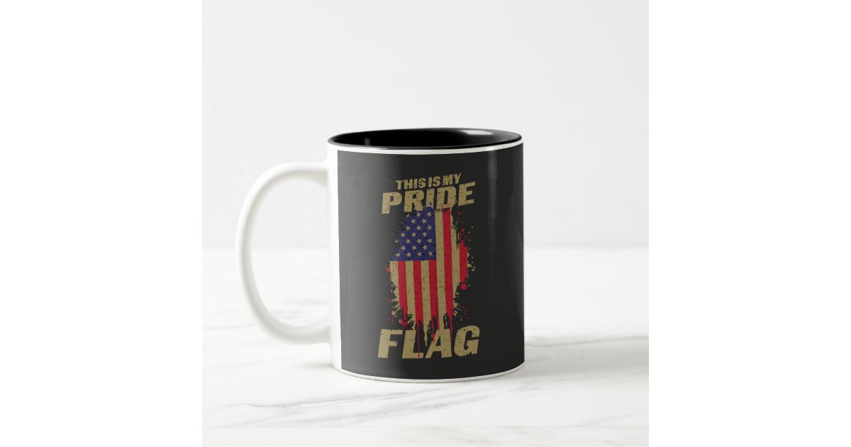 USA American 4th of July Patriotic Pride Flag Two-Tone Coffee Mug | Zazzle