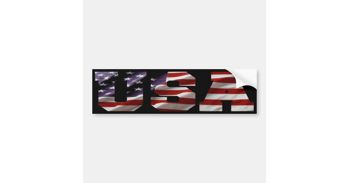 USA American Flag Bumper Sticker | Zazzle