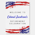 USA American Flag Military Retirement Welcome Sign | Zazzle