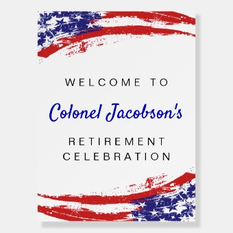 USA American Flag Military Retirement Welcome Sign | Zazzle