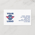 USA American Flag Modern Your Logo Patriotic Business Card | Zazzle