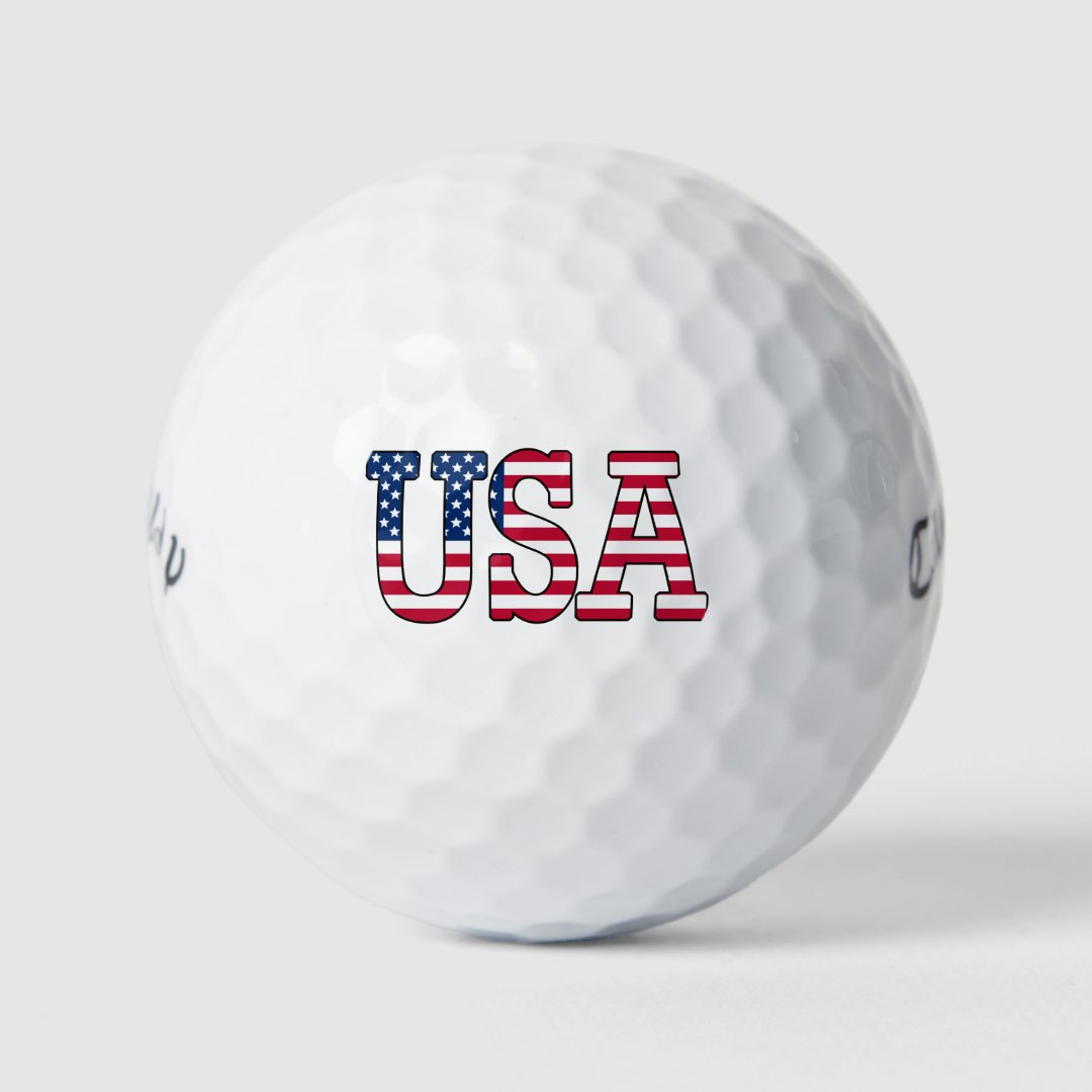 USA American Flag Patriotic Golf Balls | Zazzle