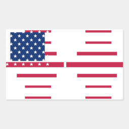 USA American Flag Patriotic Stars Stripes Sticker | Zazzle