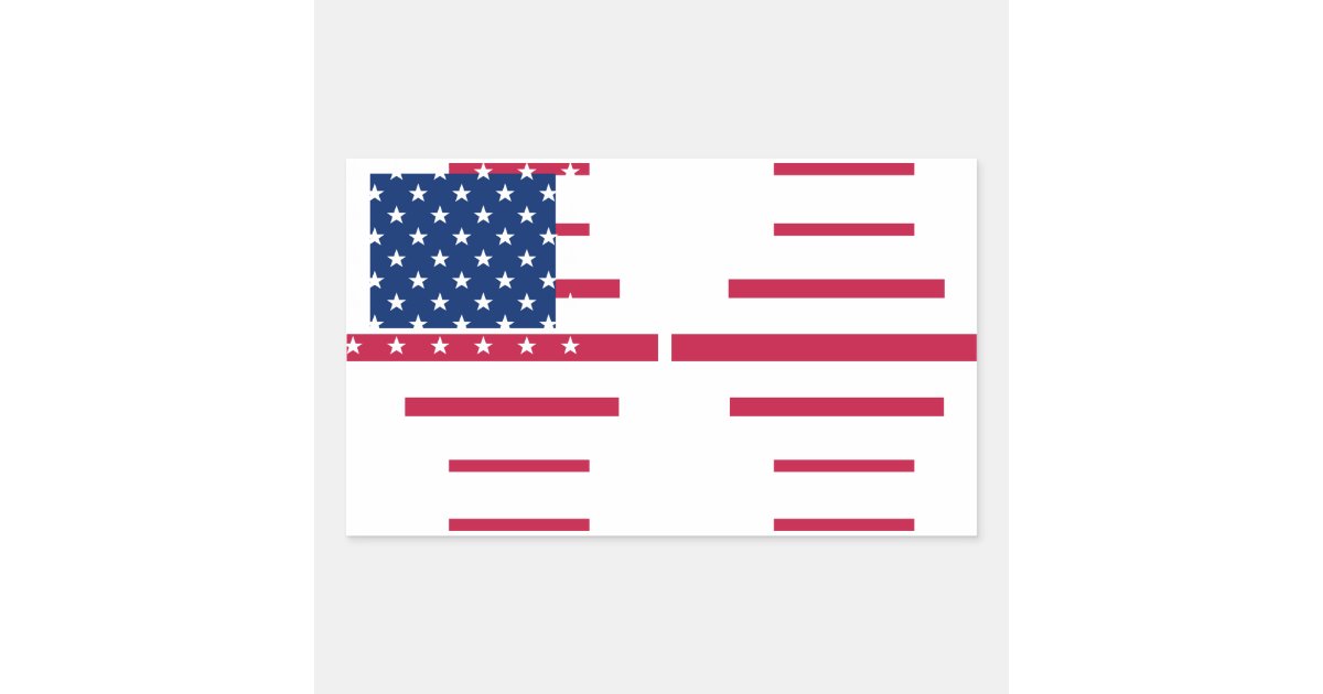 USA American Flag Patriotic Stars Stripes Sticker | Zazzle