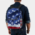 USA American Flag Personalized Monogram Patriotic Printed Backpack | Zazzle