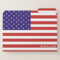 USA American Flag Personalized Name File Folder | Zazzle