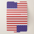 USA American Flag Personalized Name File Folder | Zazzle