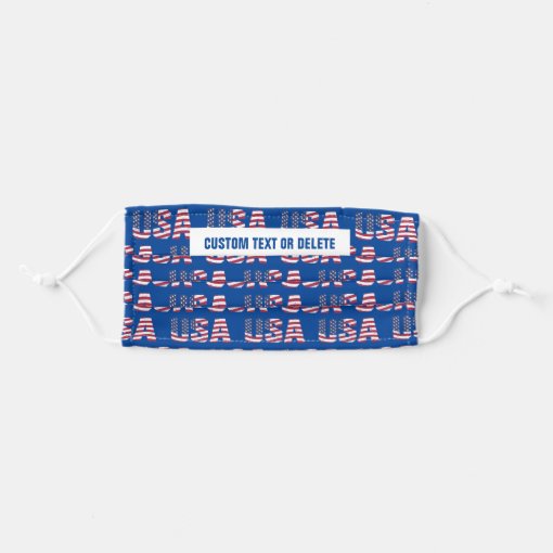 USA American Flag Personalized Patriotic Adult Cloth Face Mask | Zazzle
