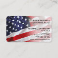 USA American Flag Professional QR Code Patriotic Business Card | Zazzle