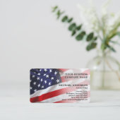 USA American Flag Professional QR Code Patriotic Business Card | Zazzle