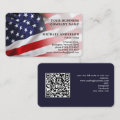 USA American Flag Professional QR Code Patriotic Business Card | Zazzle