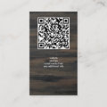 USA American Flag QR Code Rustic Wood Patriotic Business Card | Zazzle