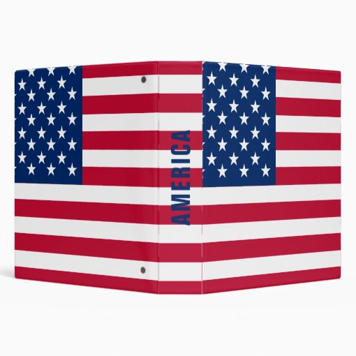 USA American Flag Stars and Stripes 3 Ring Binder | Zazzle