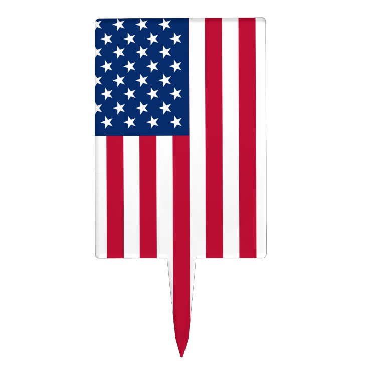 USA American Flag Stars and Stripes Cake Topper | Zazzle