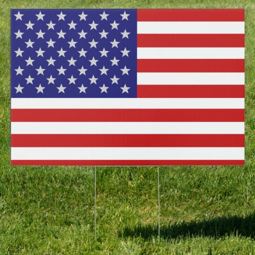 USA American Flag Yard Sign | Zazzle