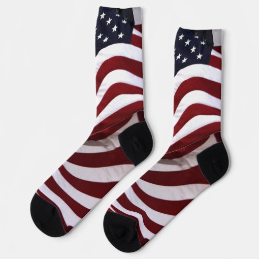 USA American Flags Patriotic Socks | Zazzle
