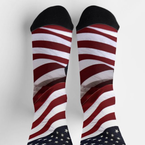 USA American Flags Patriotic Socks | Zazzle