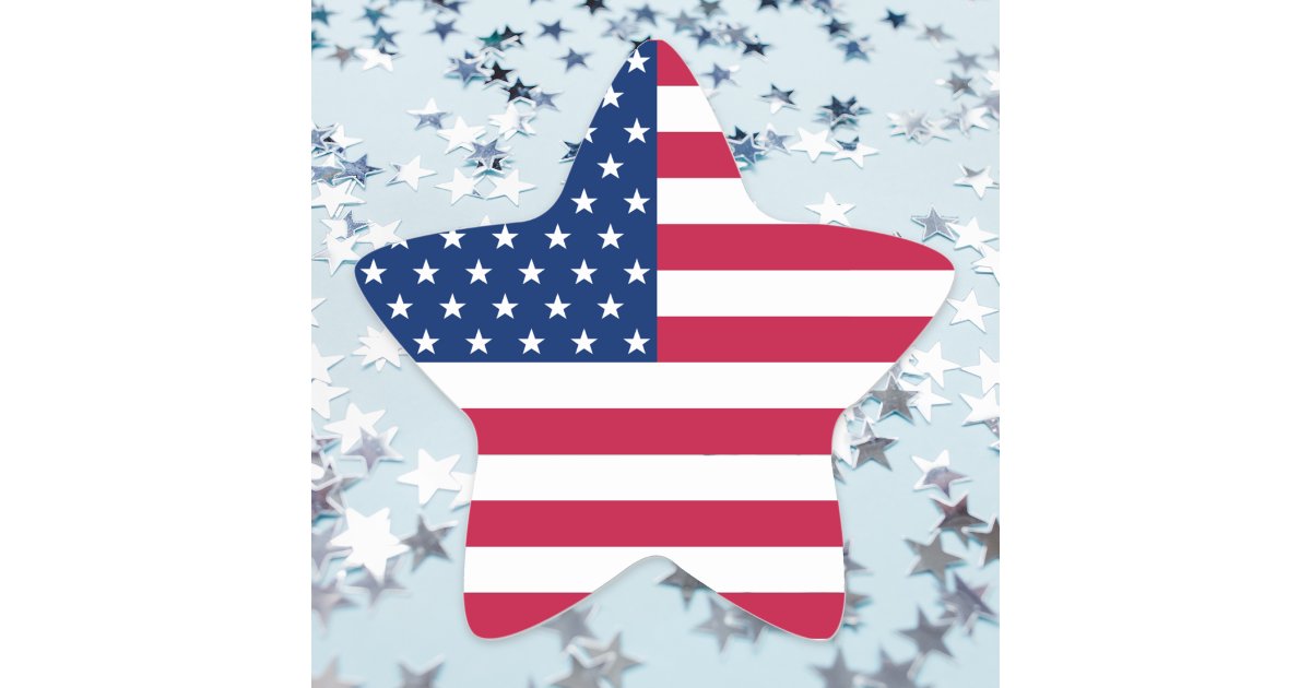 USA American Patriotic Stars Stripes Flag Sticker | Zazzle
