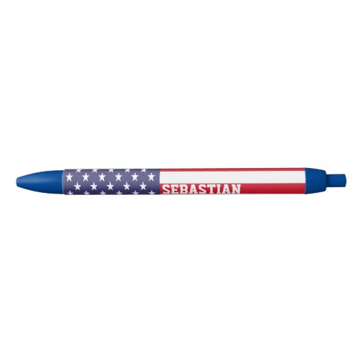 USA American Personalized Patriotic Flag Pen | Zazzle