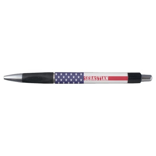 USA American Personalized Patriotic Flag Pen | Zazzle.com