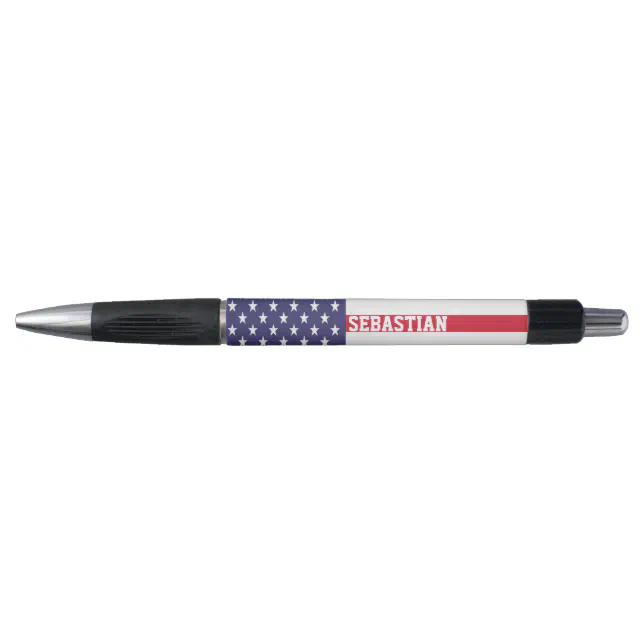 USA American Personalized Patriotic Flag Pen | Zazzle
