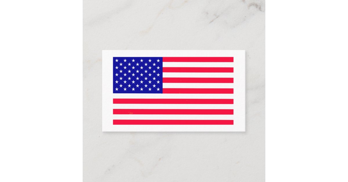 USA American US Flag Business Card | Zazzle